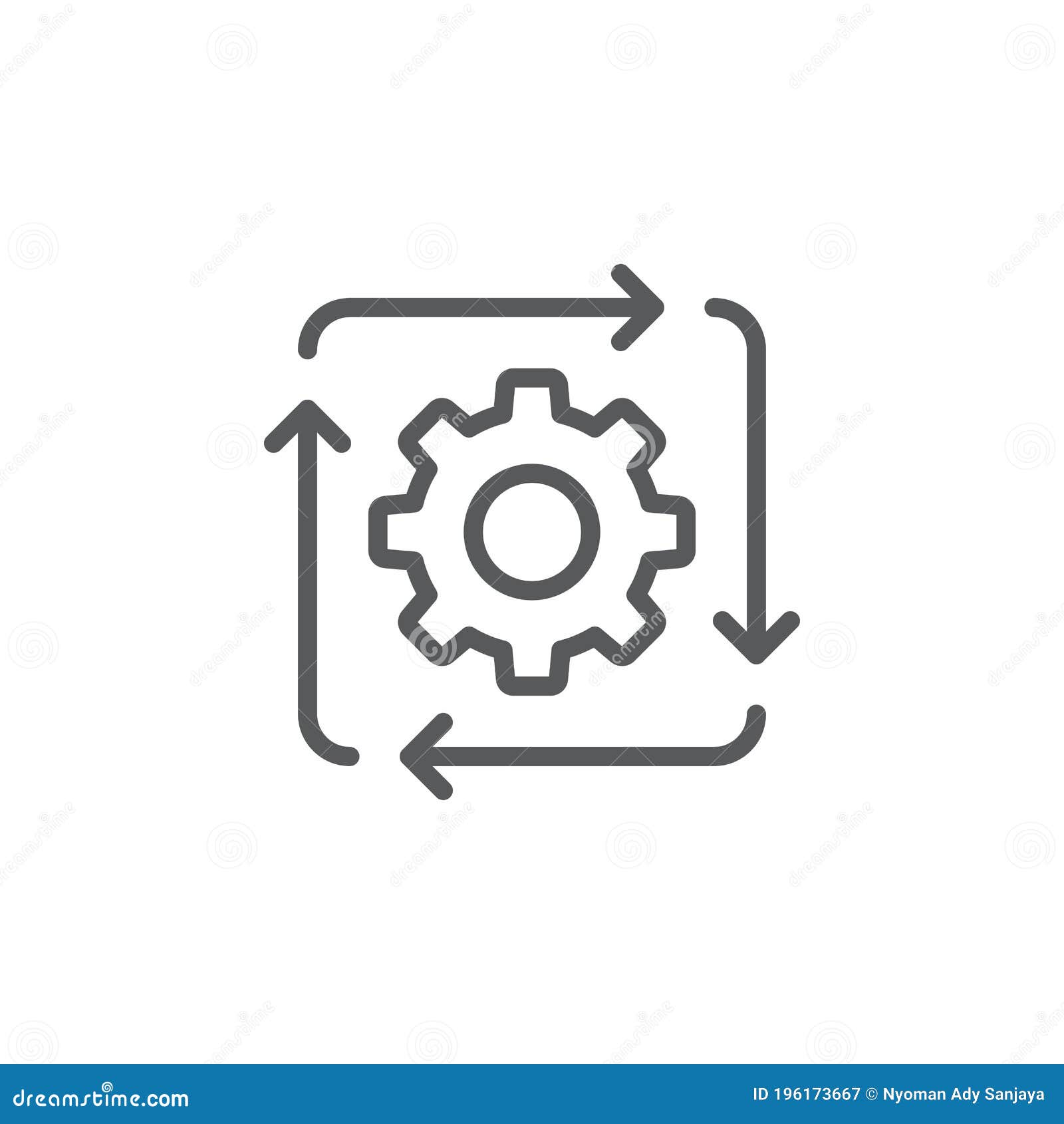 Work Flow Vector Icon Symbol Isolated on White Background Stock Vector ...