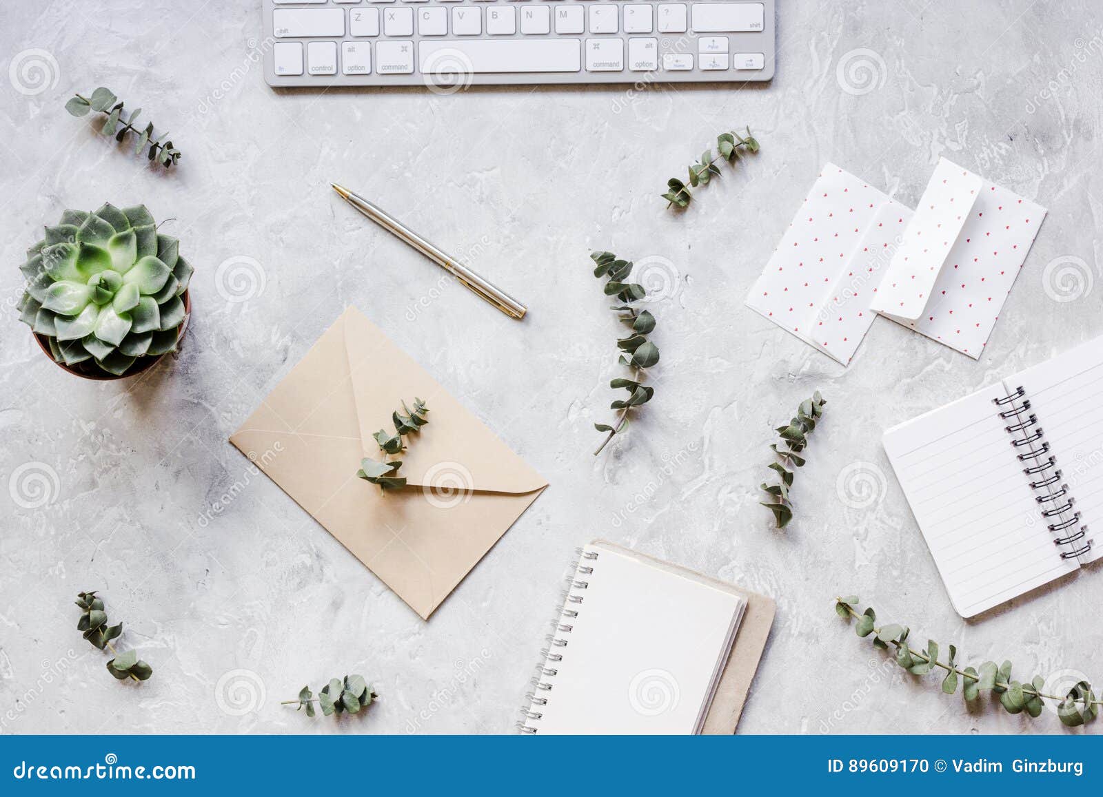 Work with Flowers in Home Office Concept Top View Editorial Image ...