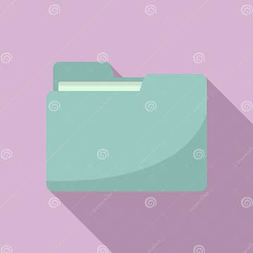 Work Folder Icon, Flat Style Stock Vector - Illustration of finance ...