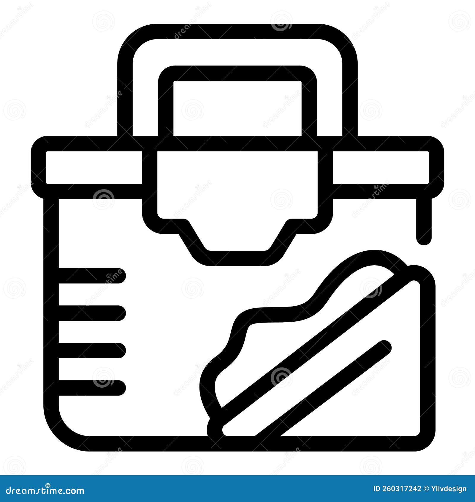 Work Food Box Icon Outline Vector. School Meal Stock Vector ...