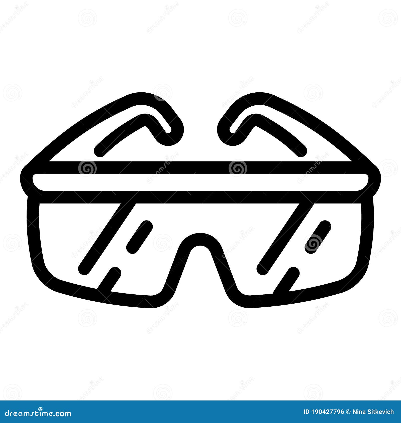 Work Goggles Icon, Outline Style Stock Vector - Illustration of glasses ...
