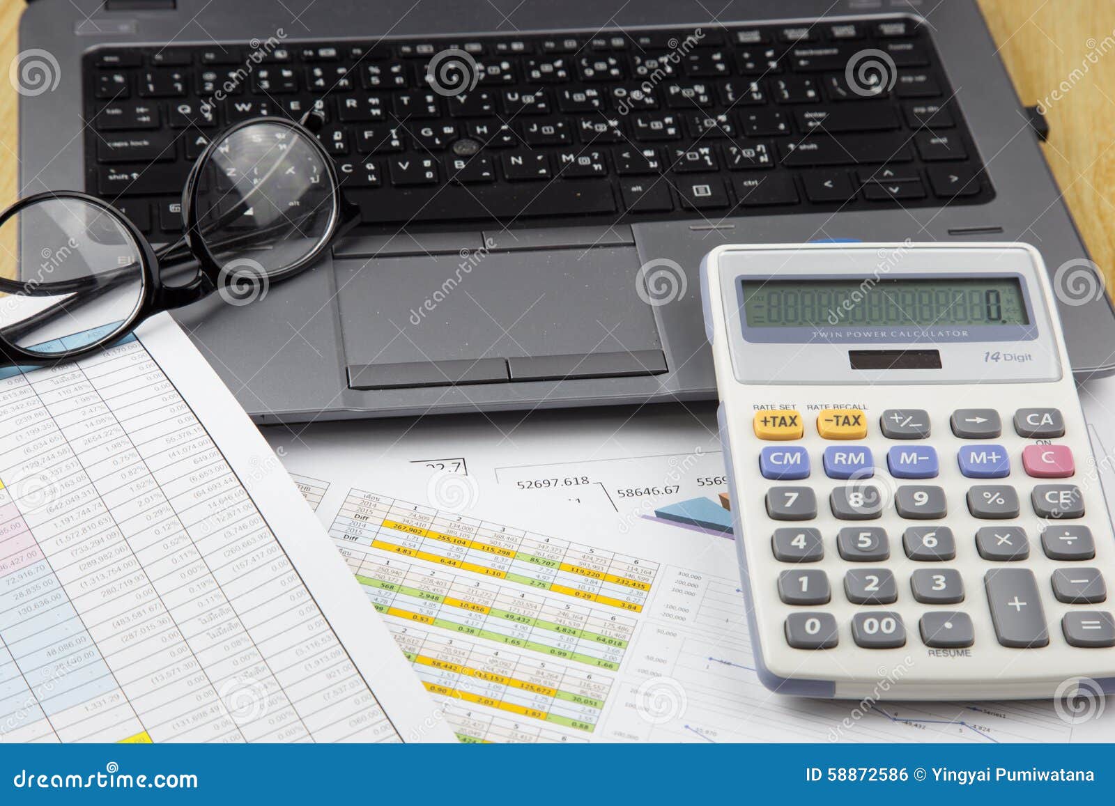 Work and graph stock photo. Image of audit, charts, work - 58872586