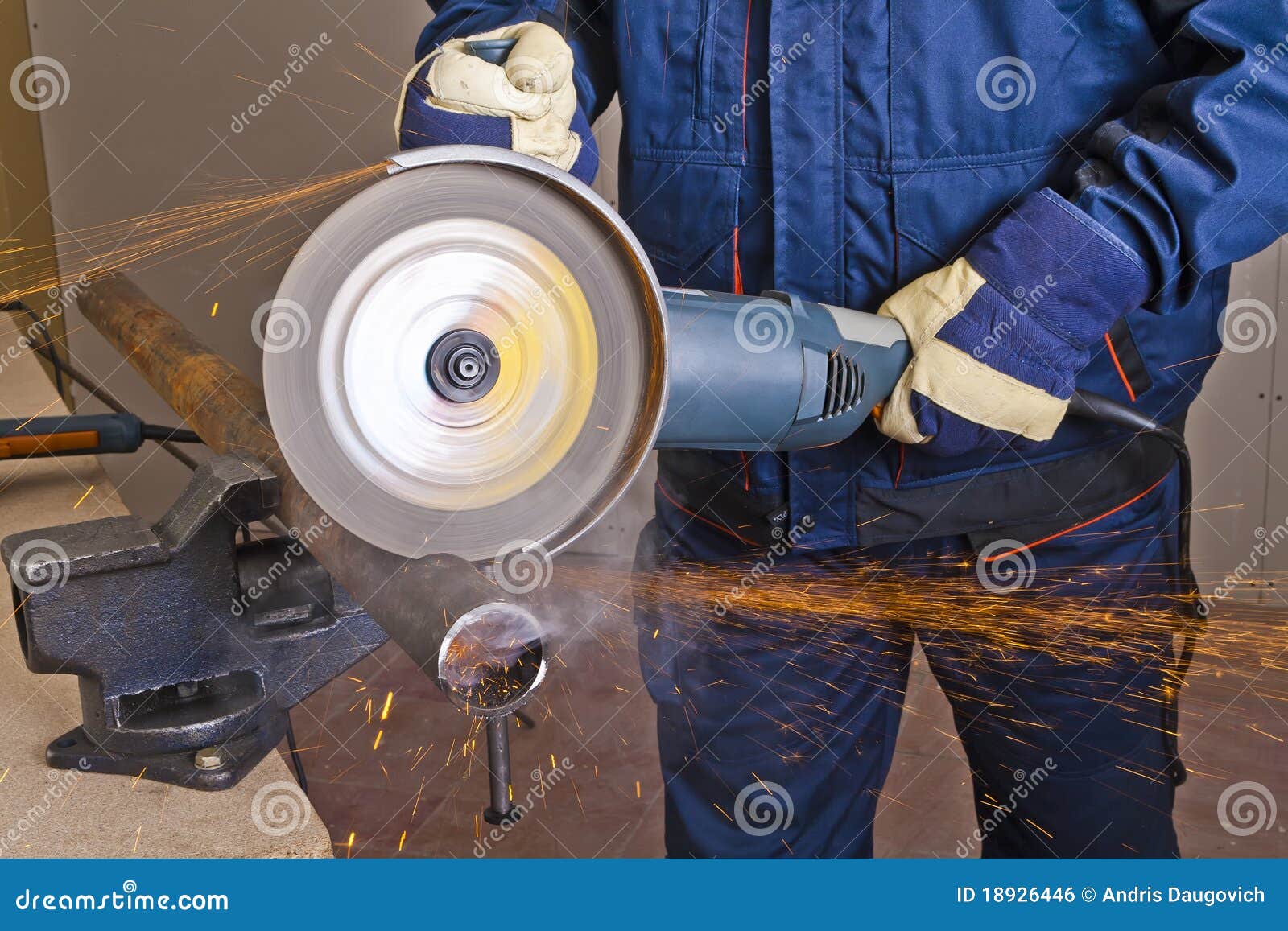 Work with grinder stock photo. Image of angle, metal - 18926446