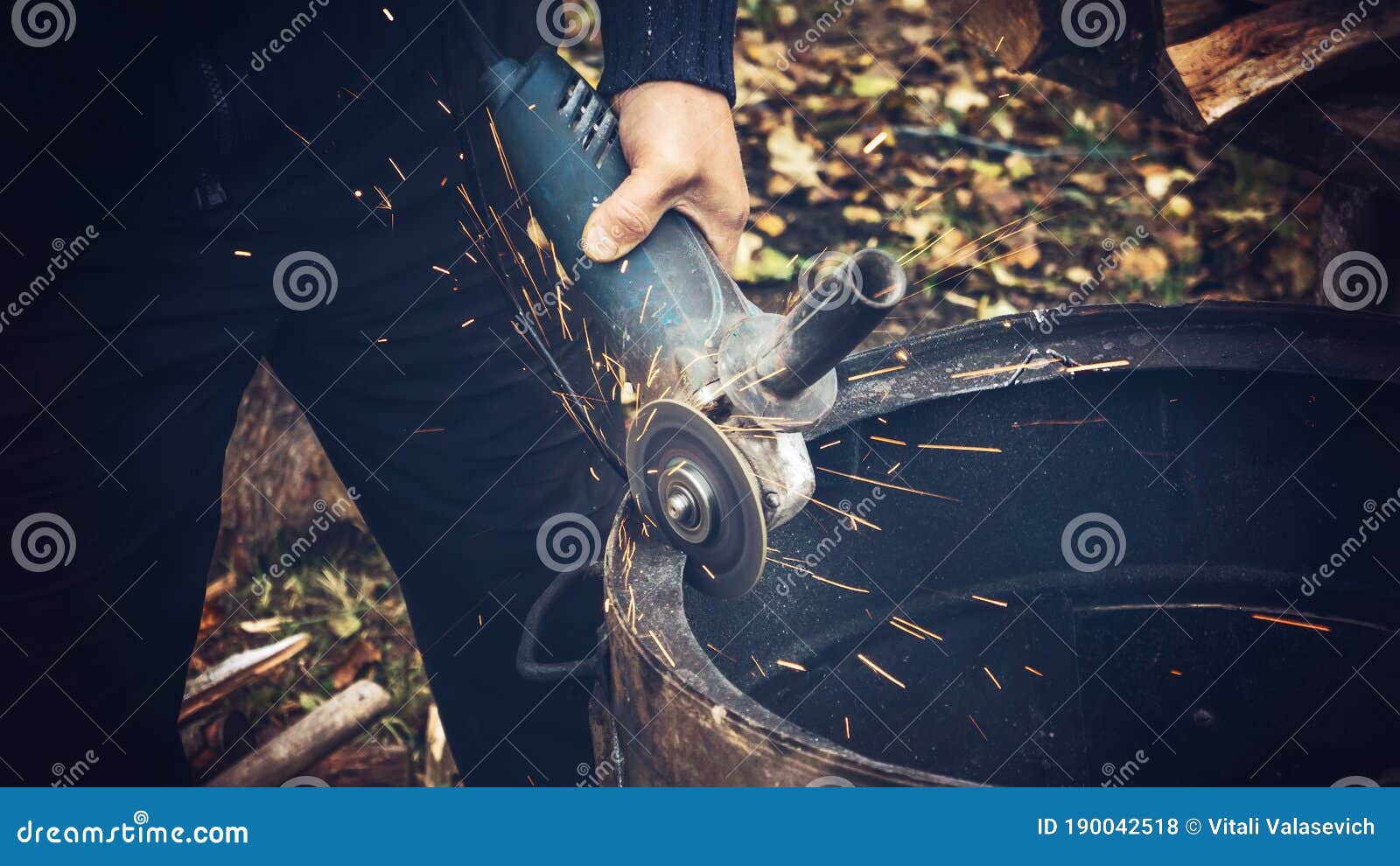 Work of the Grinding Machine for Metal Stock Photo - Image of ...