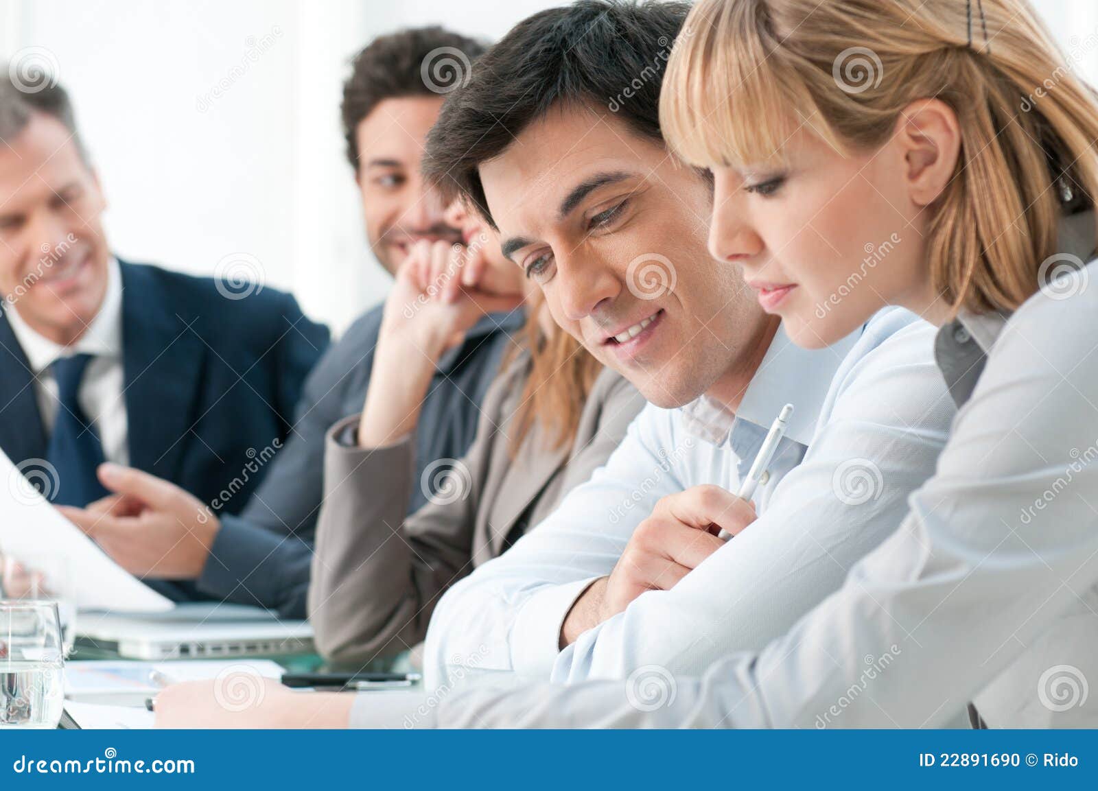 Work in group stock photo. Image of partner, female, colleague - 22891690