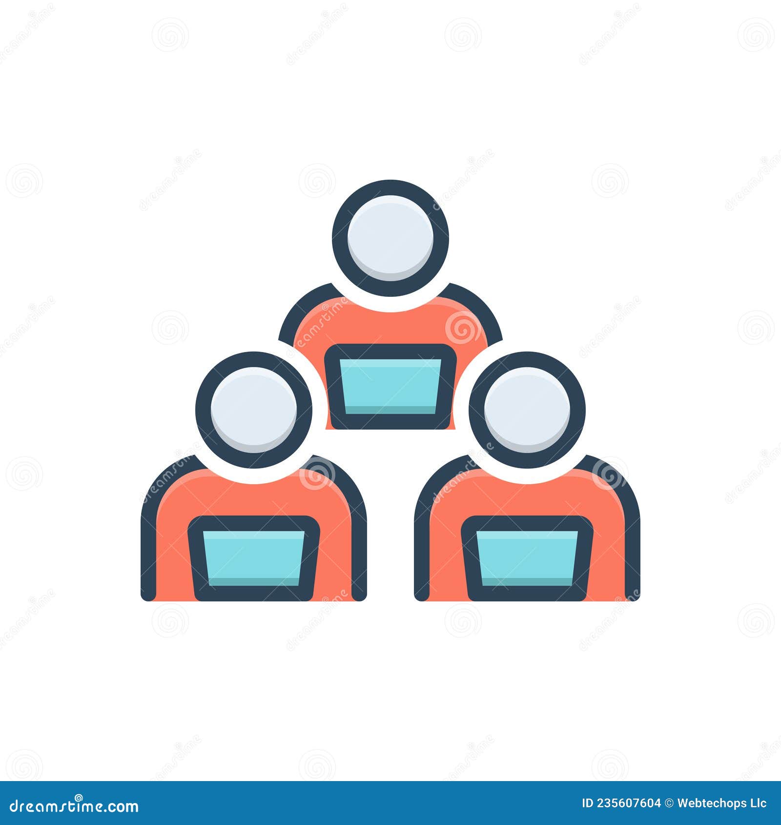 Color Illustration Icon for Work Group, Work and Endeavor Stock ...
