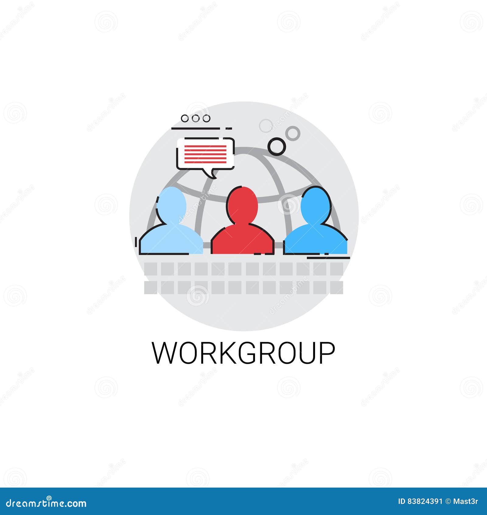 Work Group Management Business Team Leadership Icon Stock Vector ...