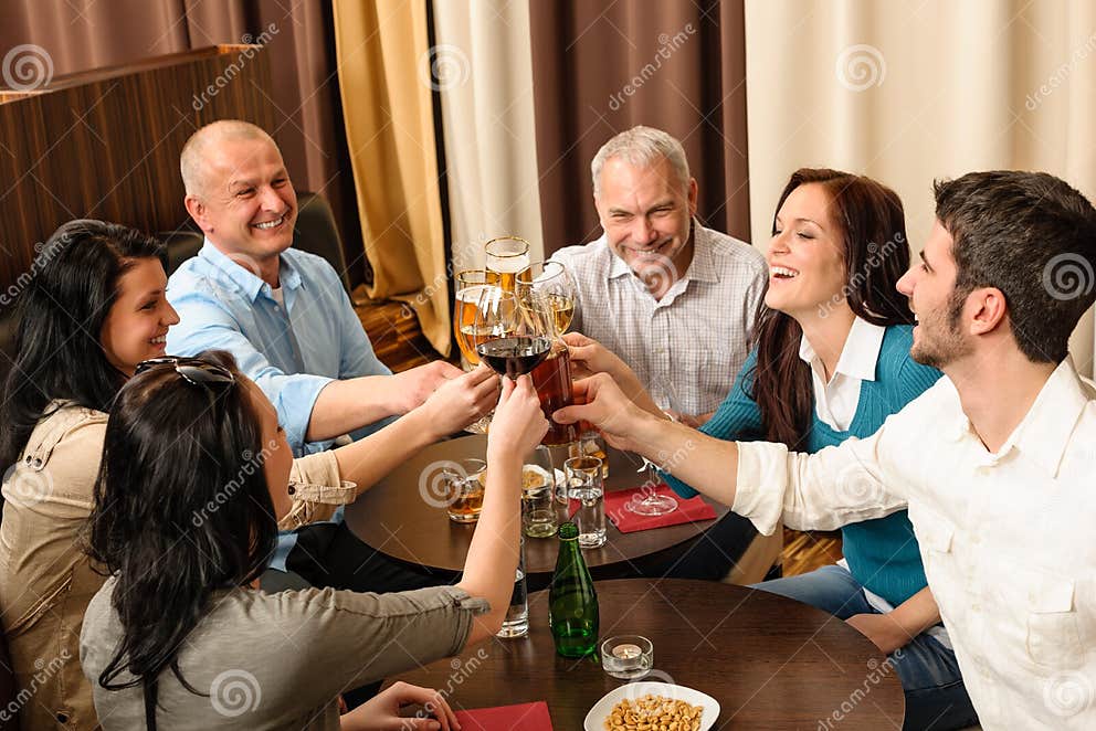 After Work Happy Colleagues Enjoy Drink Stock Photo - Image of ...