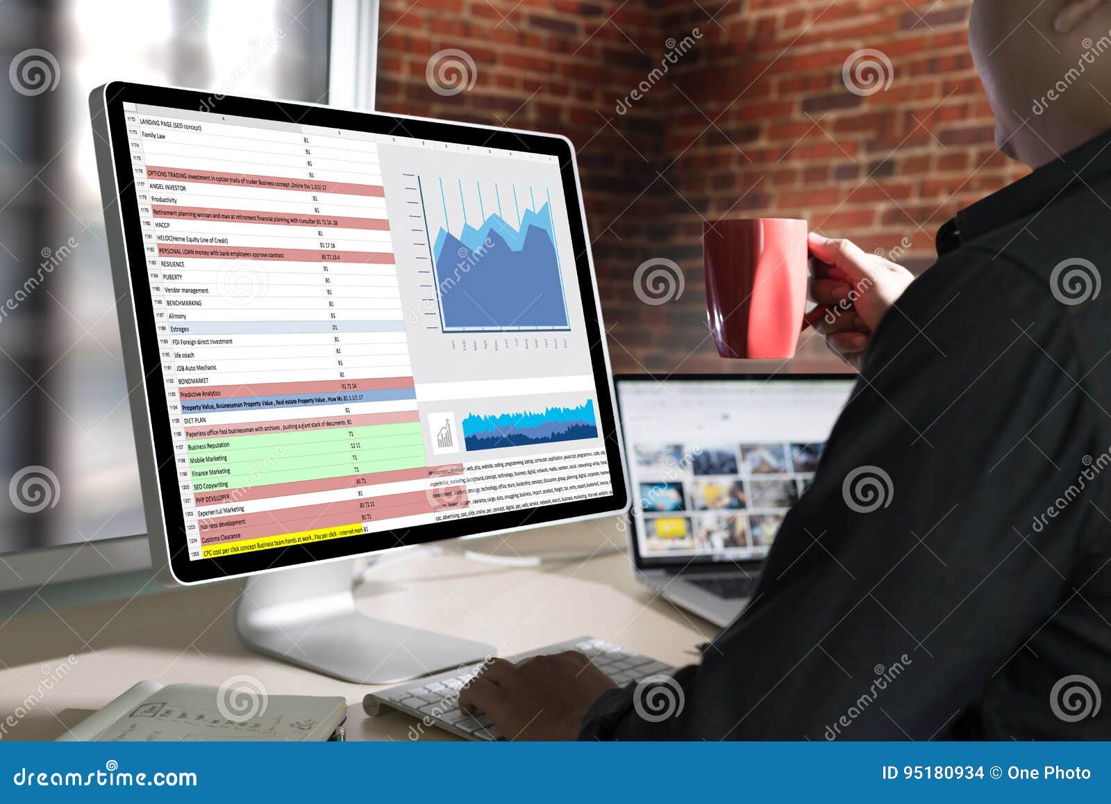 Work Hard Data Analytics Statistics Information Business Technol Stock ...