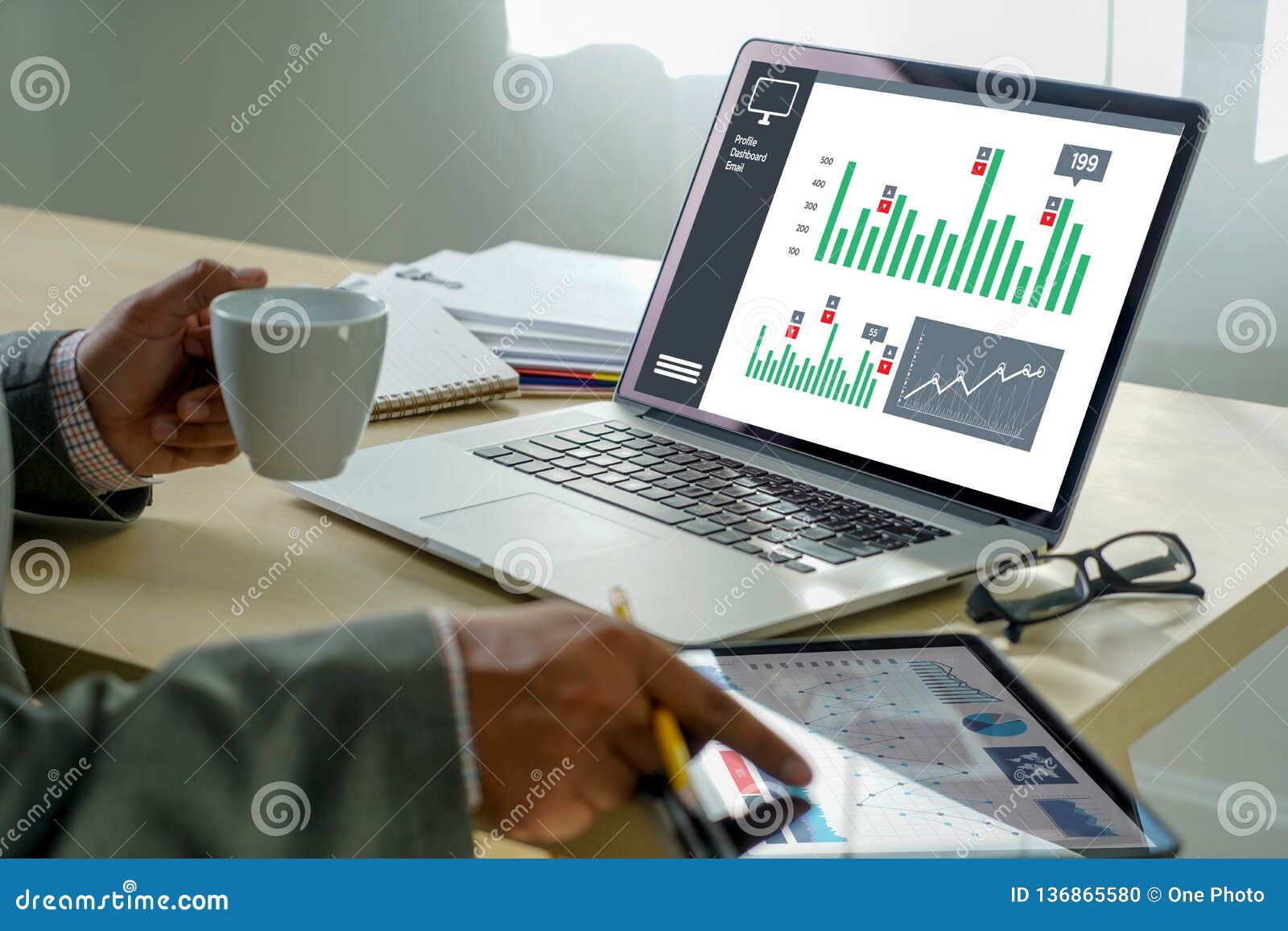 Work Hard Data Analytics Statistics Information Business Technology ...