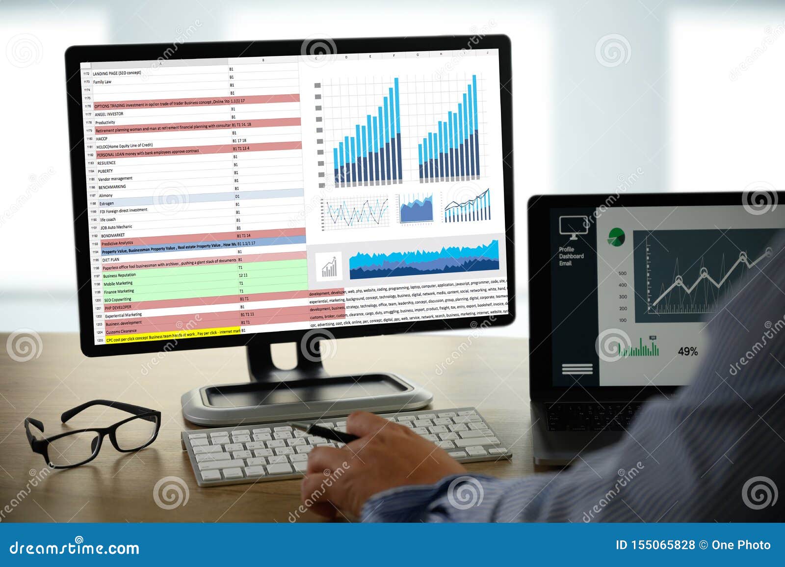 Work Hard Data Analytics Statistics Information Business Technology ...