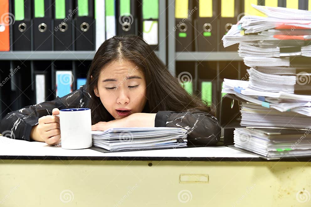 Work Hard, Lot of Work, Stacks of Document Paper and Files Folder on ...