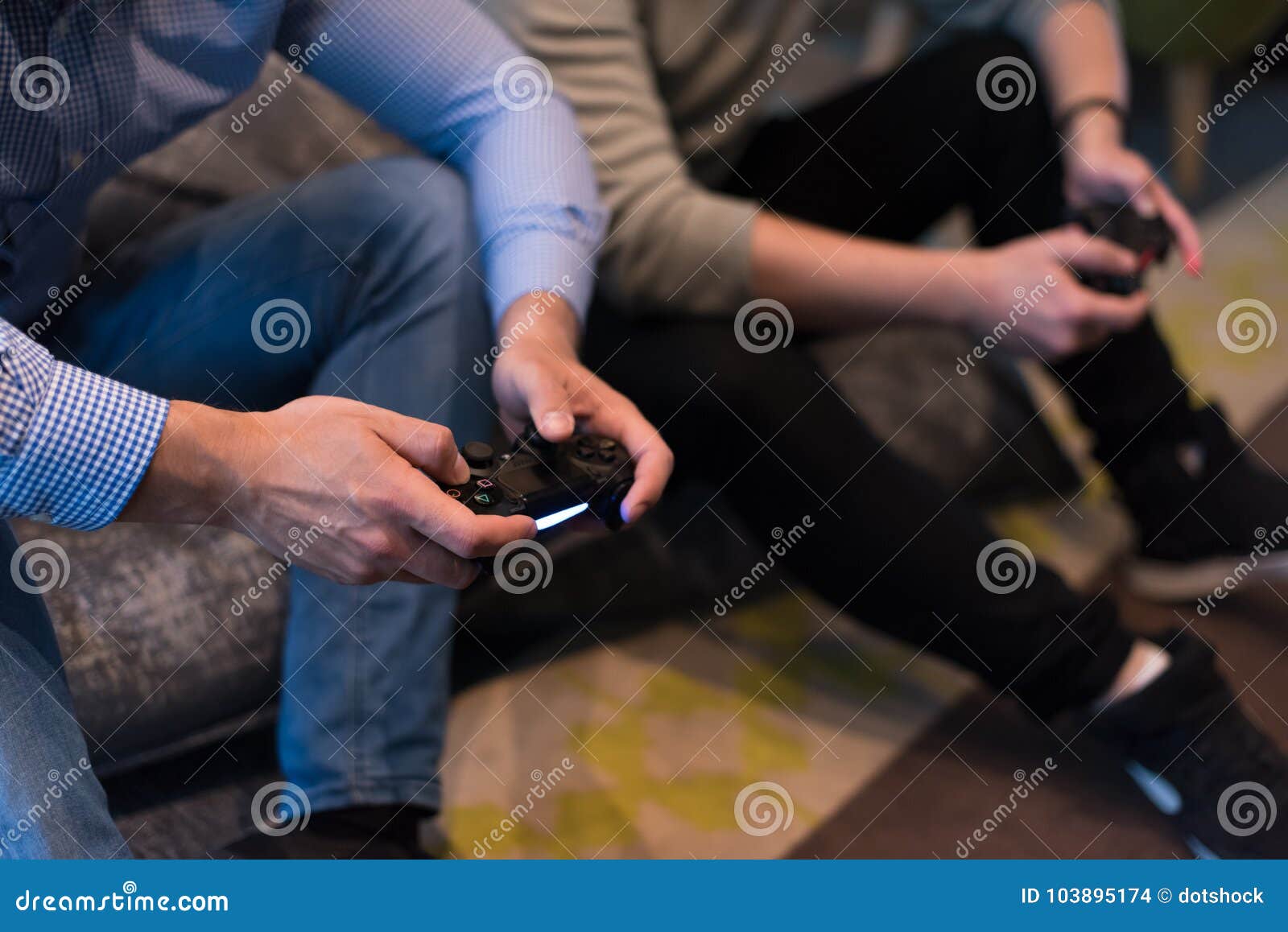 Startup Office Workers Playing Computer Games Stock Photo - Image of ...