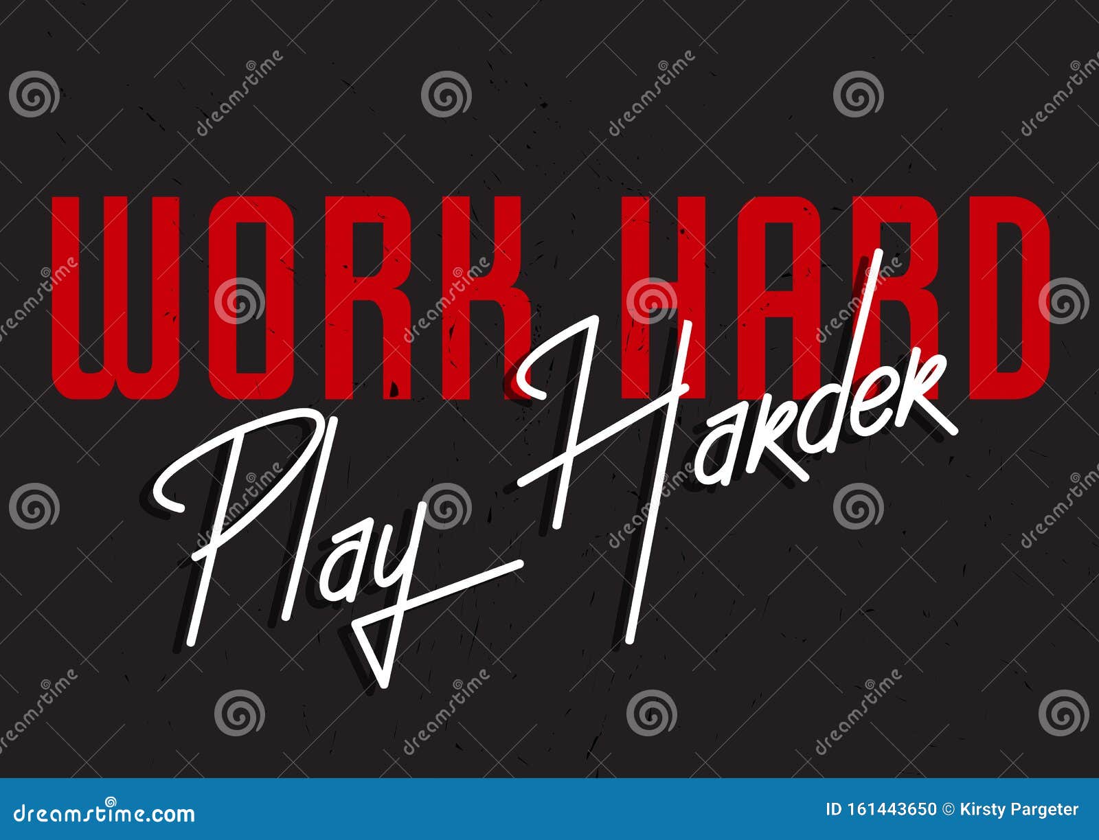 Work Hard Typography Grunge Design Stock Vector - Illustration of life ...