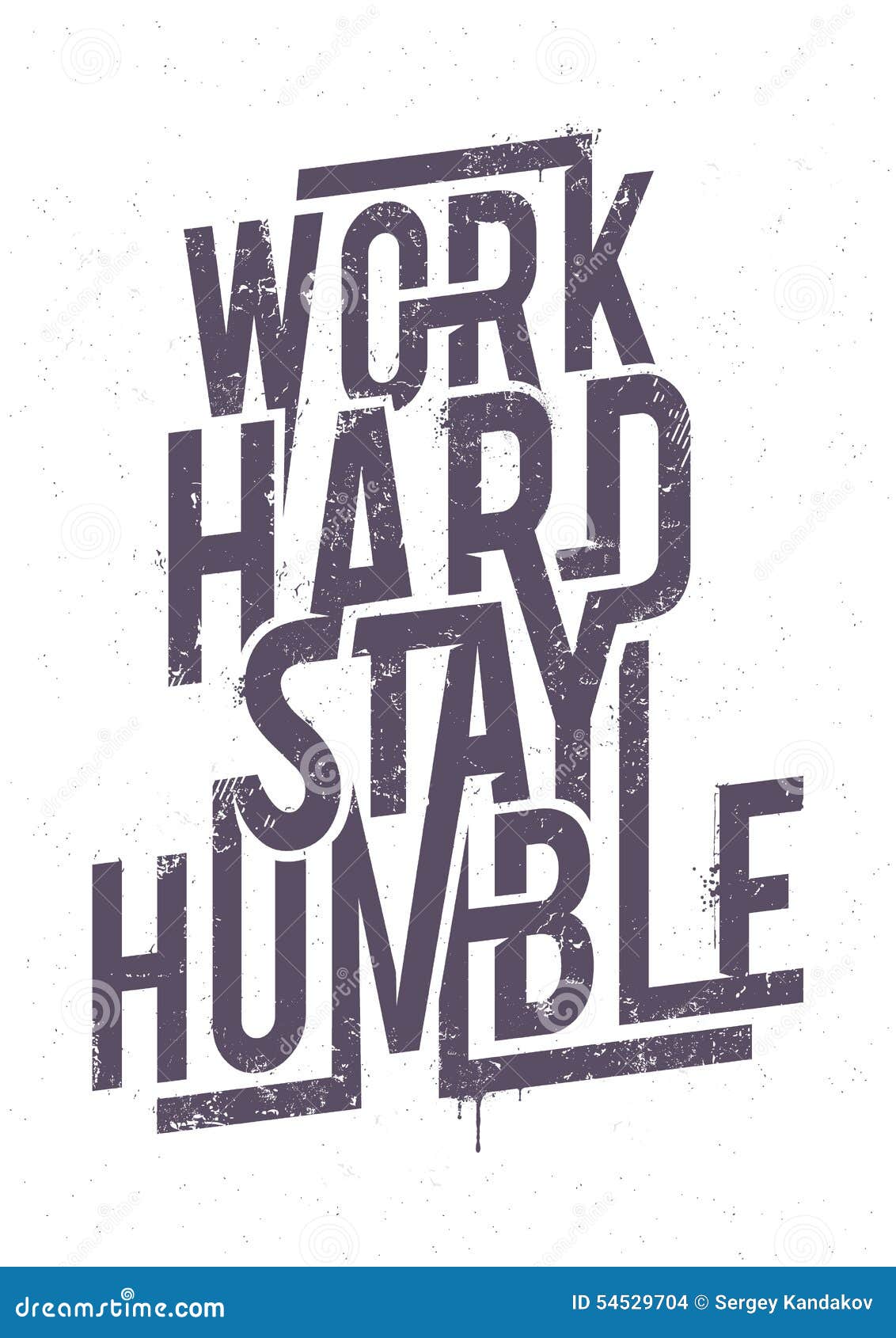 Work Hard Typography stock vector. Illustration of vector - 54529704