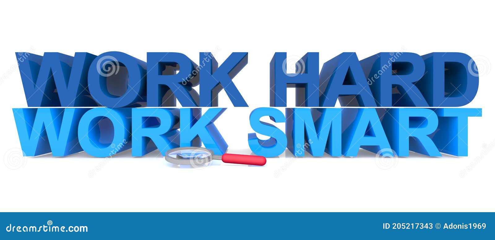 Work Hard Work Smart on White Stock Illustration - Illustration of ...
