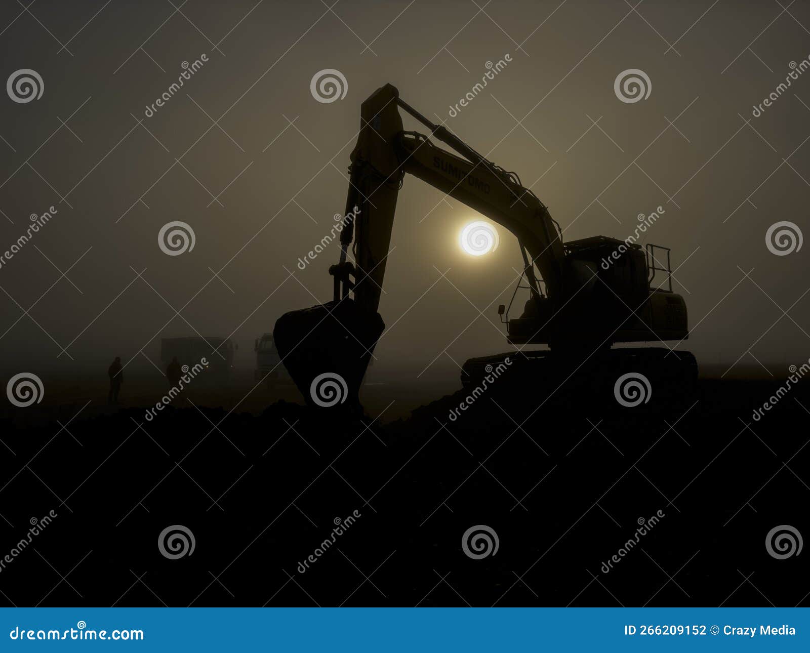 Work of Heavy Construction Machinery and Crawler Buckets and the ...