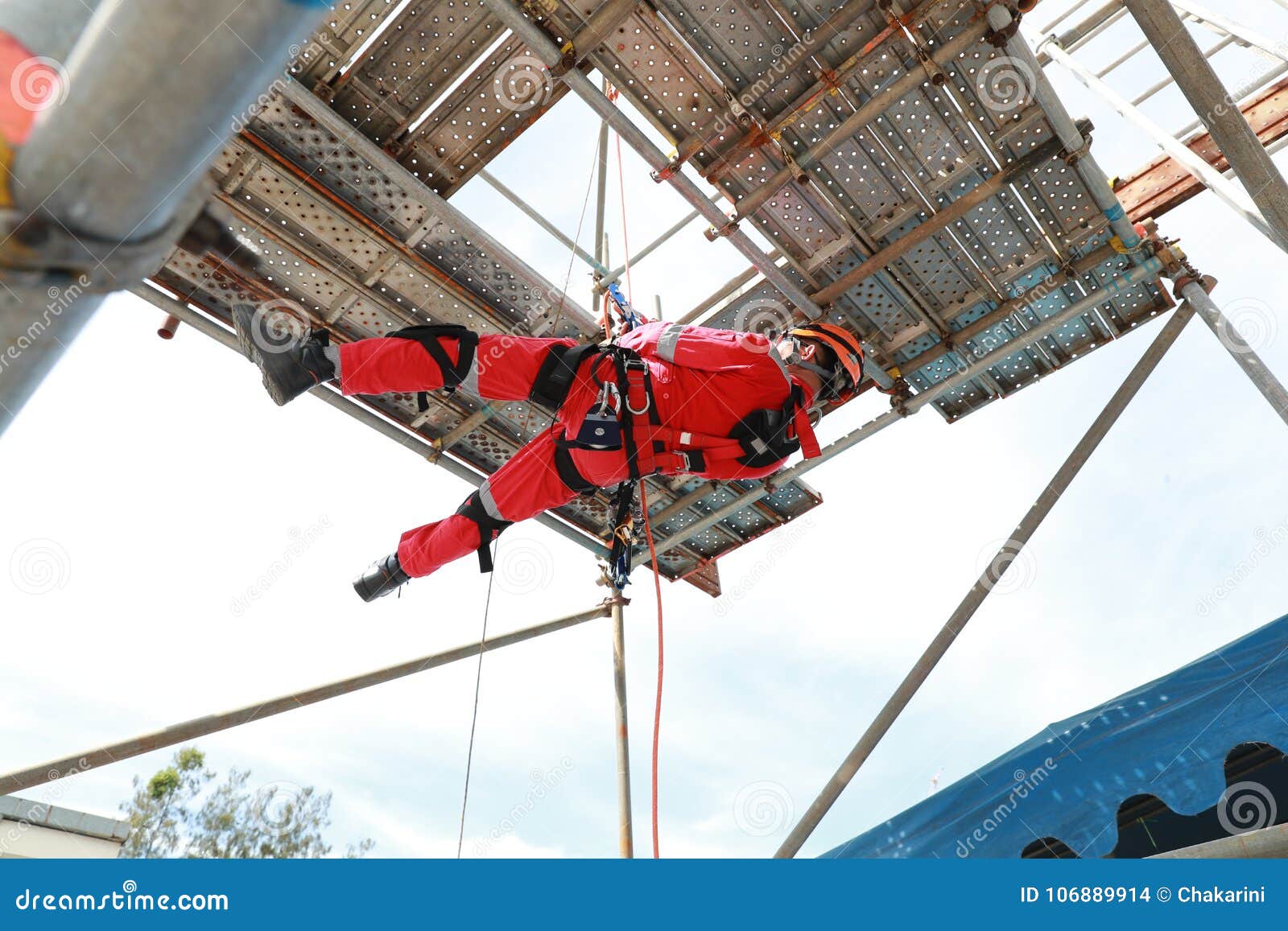 Work at Height by Rope Access Editorial Stock Image - Image of ...