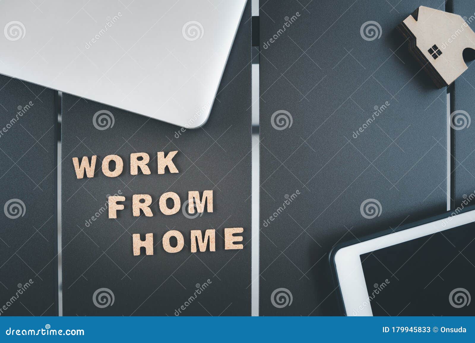 Work from Home Background Concept Stock Image - Image of laptop ...