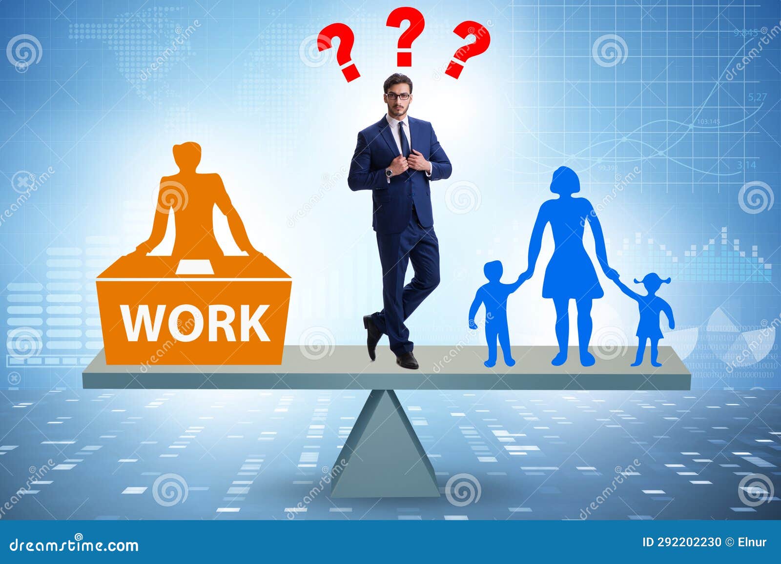 Work Home Balance with Business People Stock Photo - Image of corporate ...