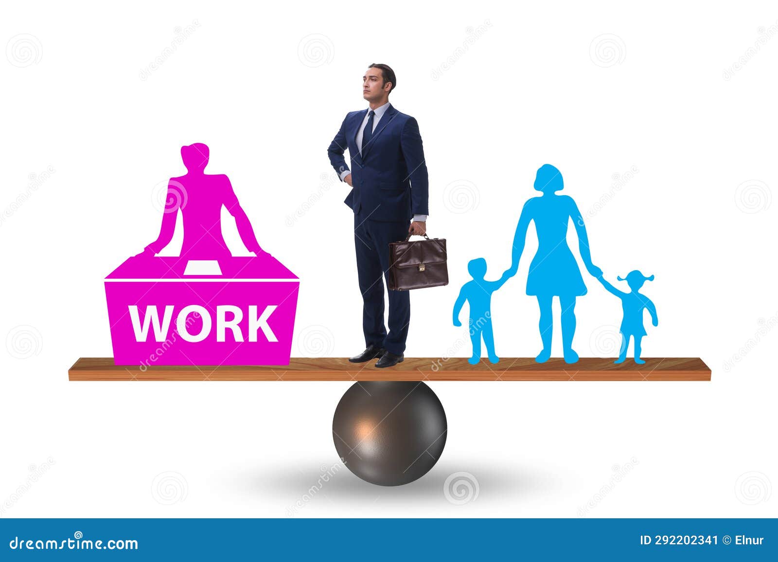 Work Home Balance with Business People Stock Image - Image of corporate ...