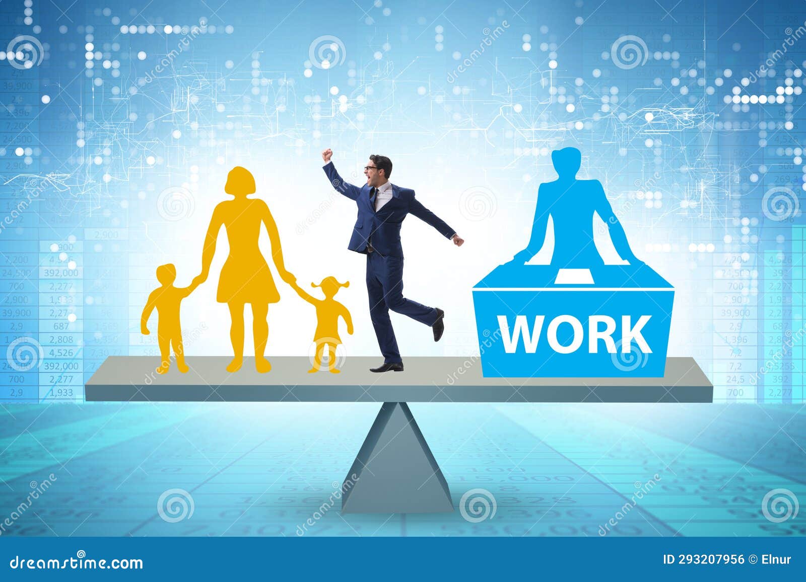 Work Home Balance with Business People Stock Photo - Image of health ...