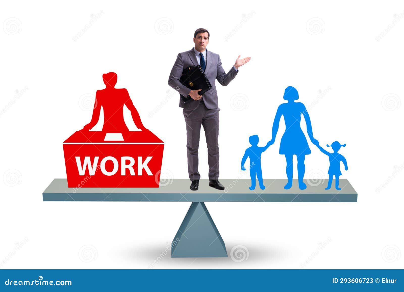 Work Home Balance with Business People Stock Image - Image of children ...