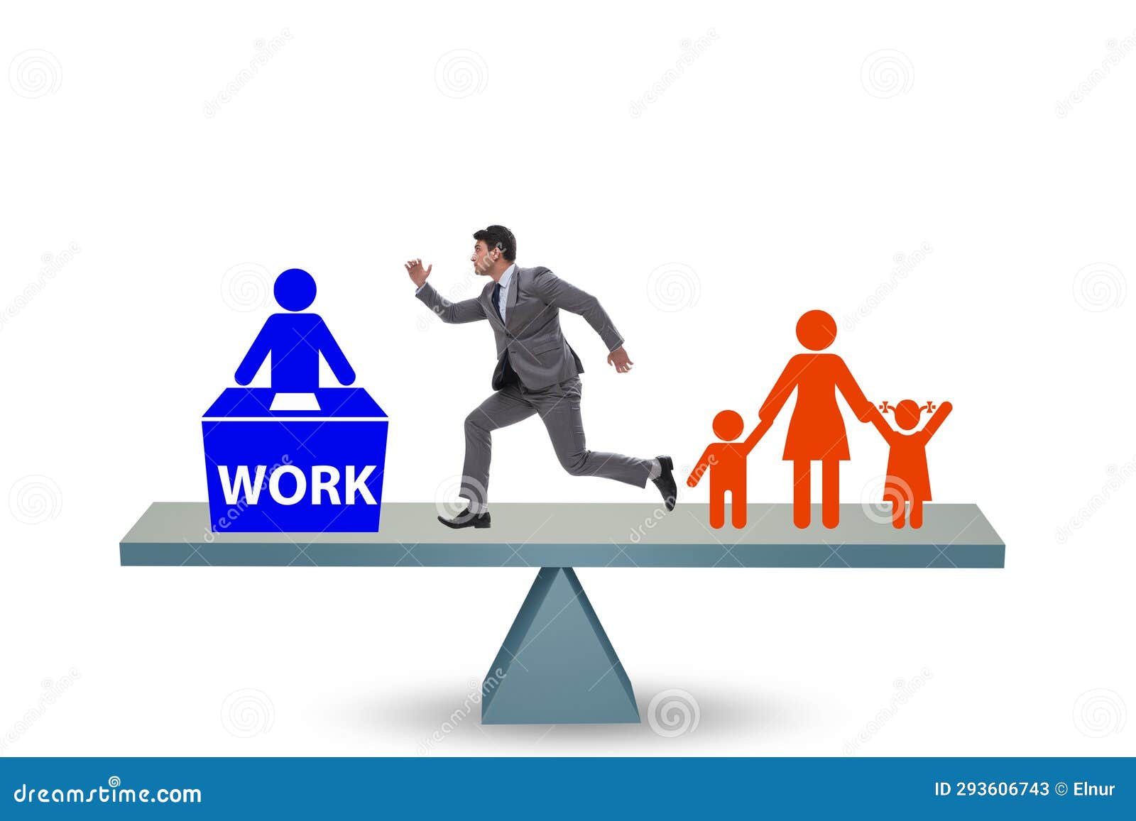 Work Home Balance with Business People Stock Image - Image of career ...