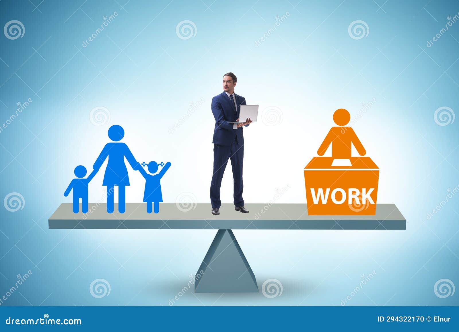 Work Home Balance with Business People Stock Photo - Image of balance ...