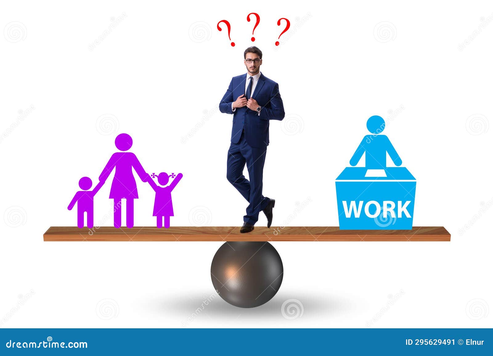 Work Home Balance with Business People Stock Image - Image of ...