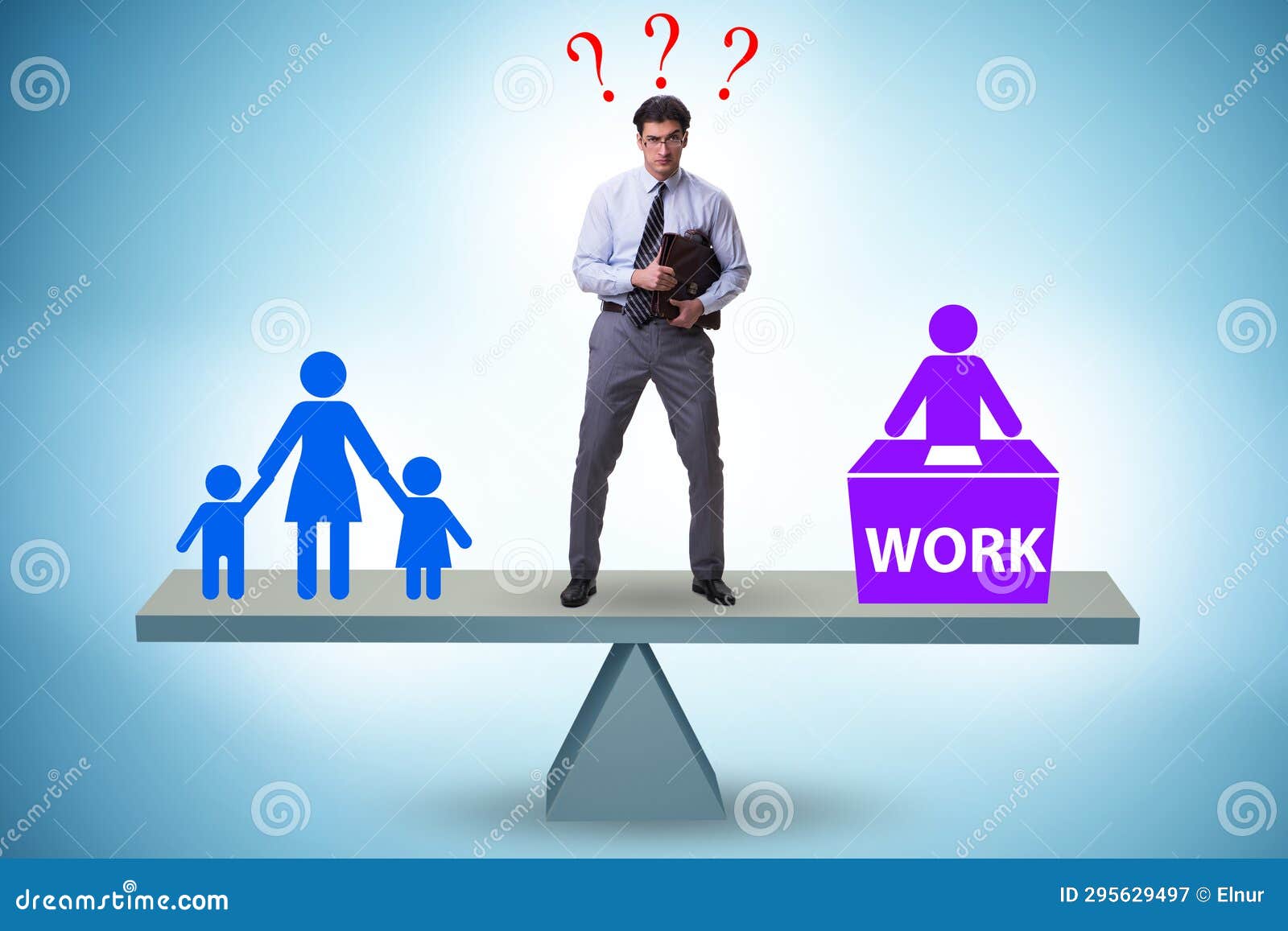 Work Home Balance with Business People Stock Image - Image of risky ...