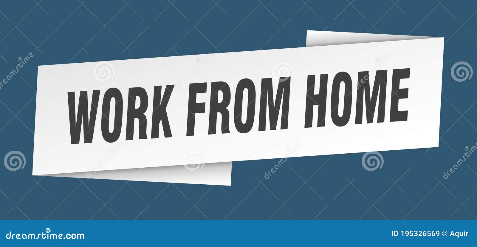 Work from Home Banner Template. Ribbon Label Sign. Sticker Stock Vector ...