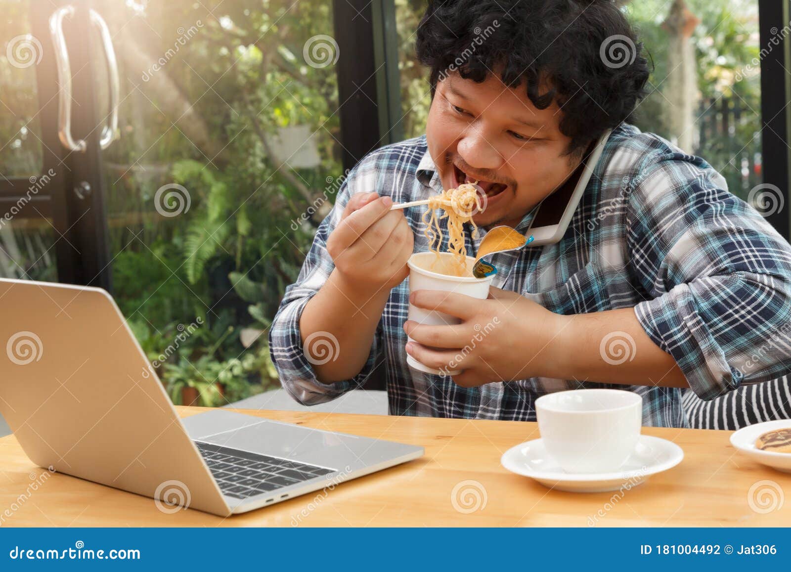 Work from Home,Businessman Working Remotely from Home. Using Computer ...