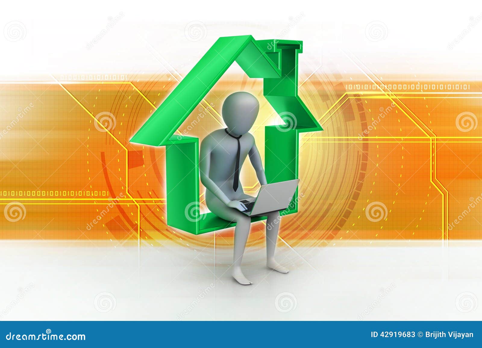 Work at home concept stock illustration. Illustration of occupation ...