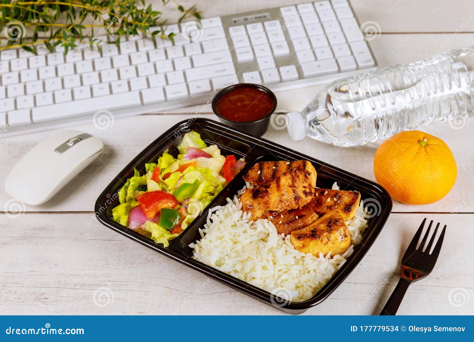 Work from Home Concept. Lunch Ordering Stock Photo - Image of delivery ...