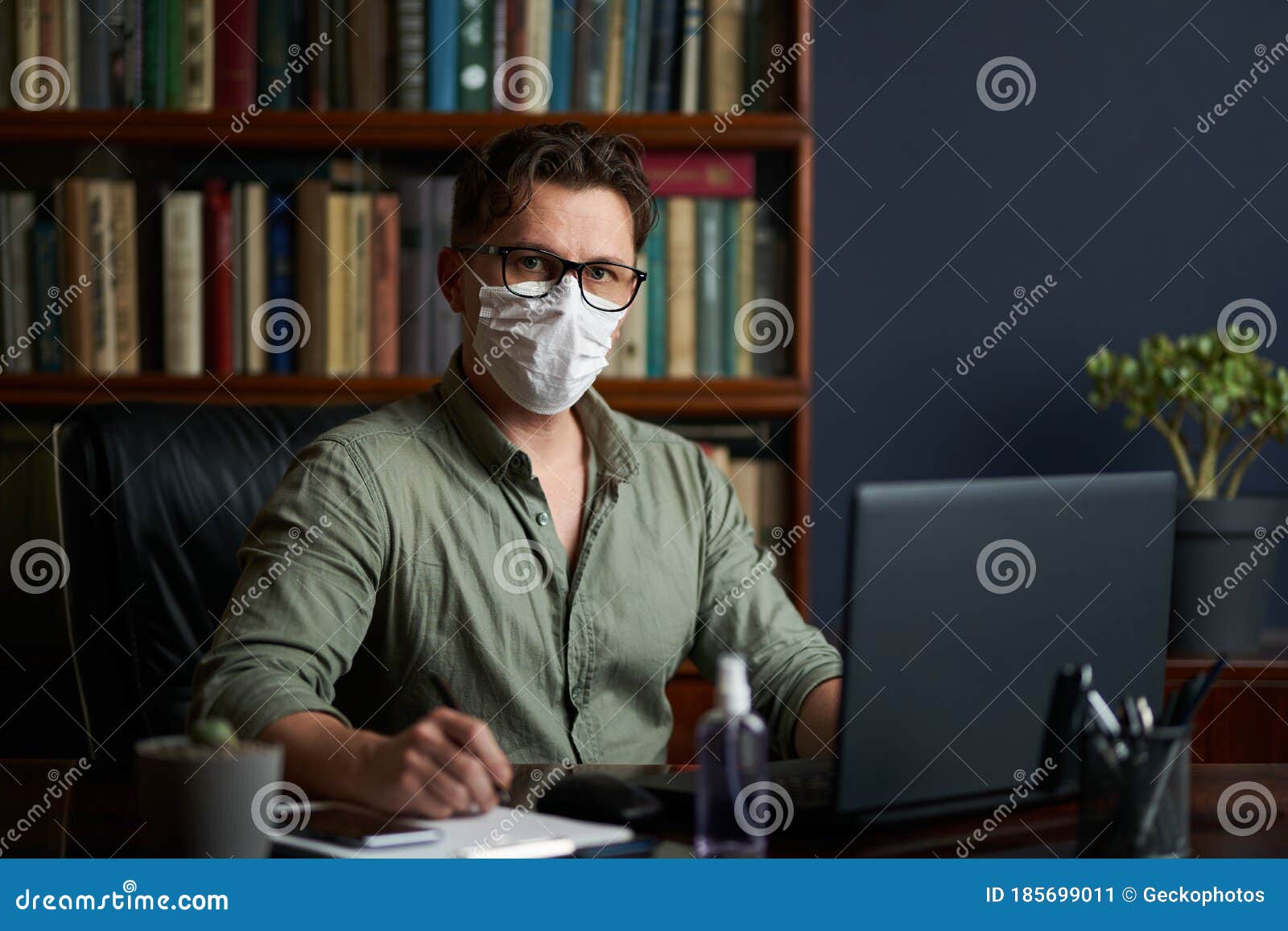 Work at Home during Coronavirus Quarantine. Man Working from Home Stock ...