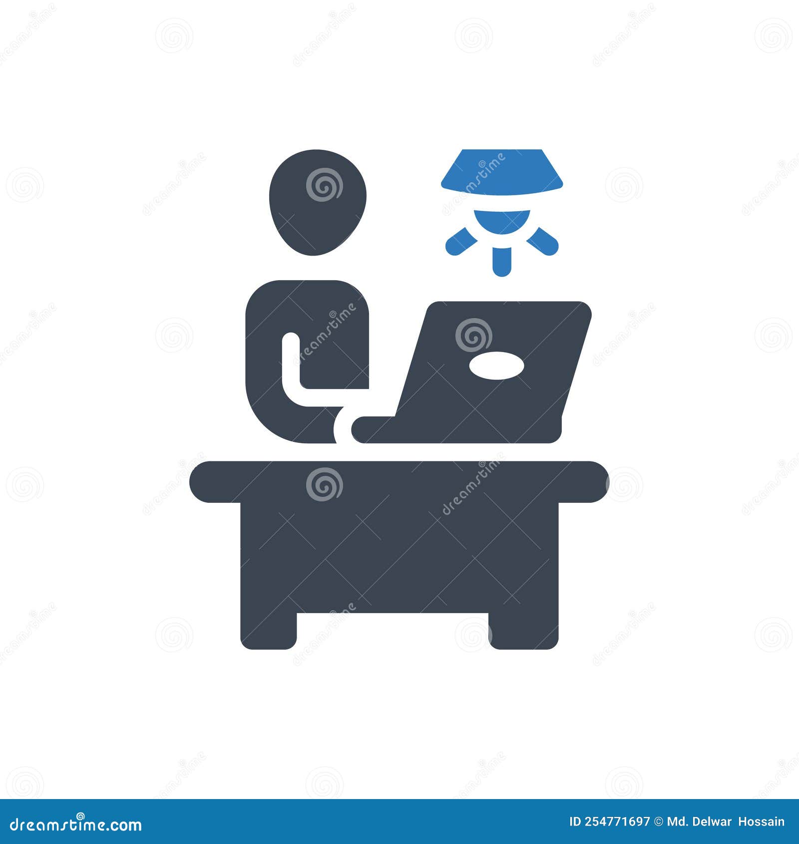 Work from home icon stock vector. Illustration of sign - 254771697