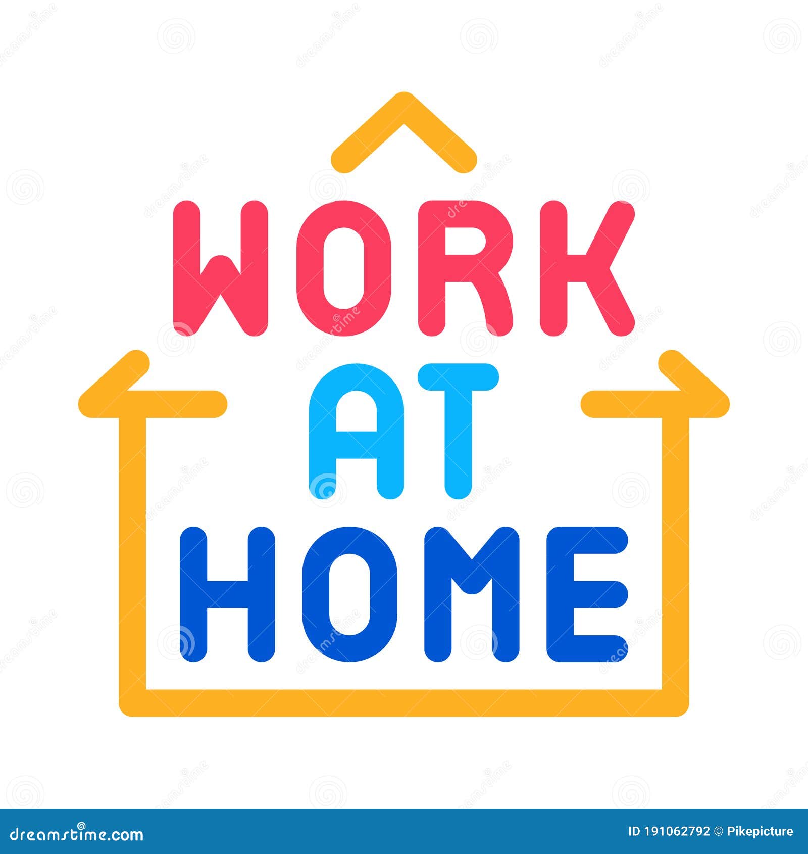 Work at Home Icon Vector Outline Illustration Stock Vector ...