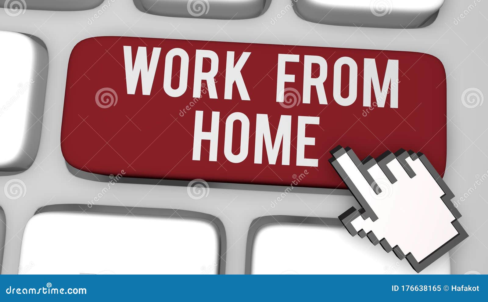 Work from Home Keyboard Key Stock Illustration - Illustration of ...