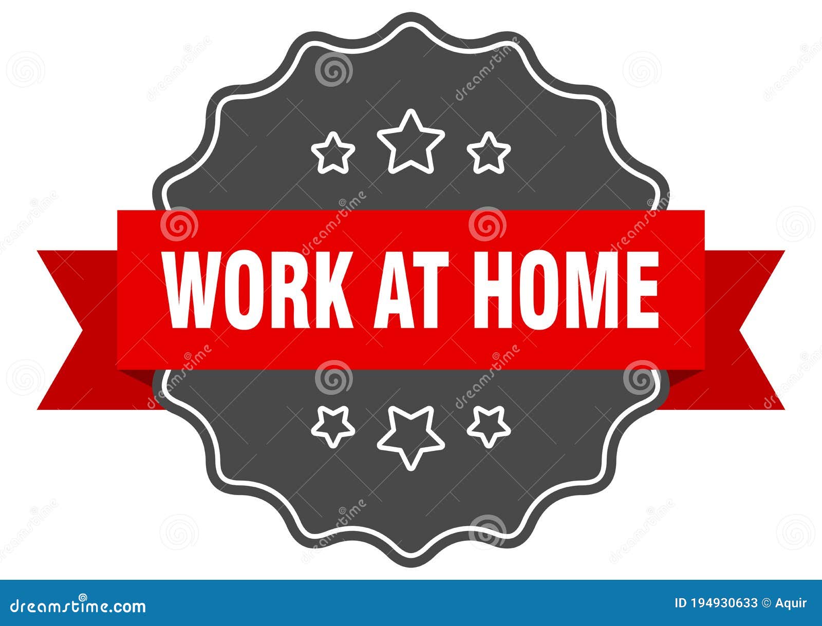Work at Home Label. Work at Home Isolated Seal. Sticker. Sign Stock ...