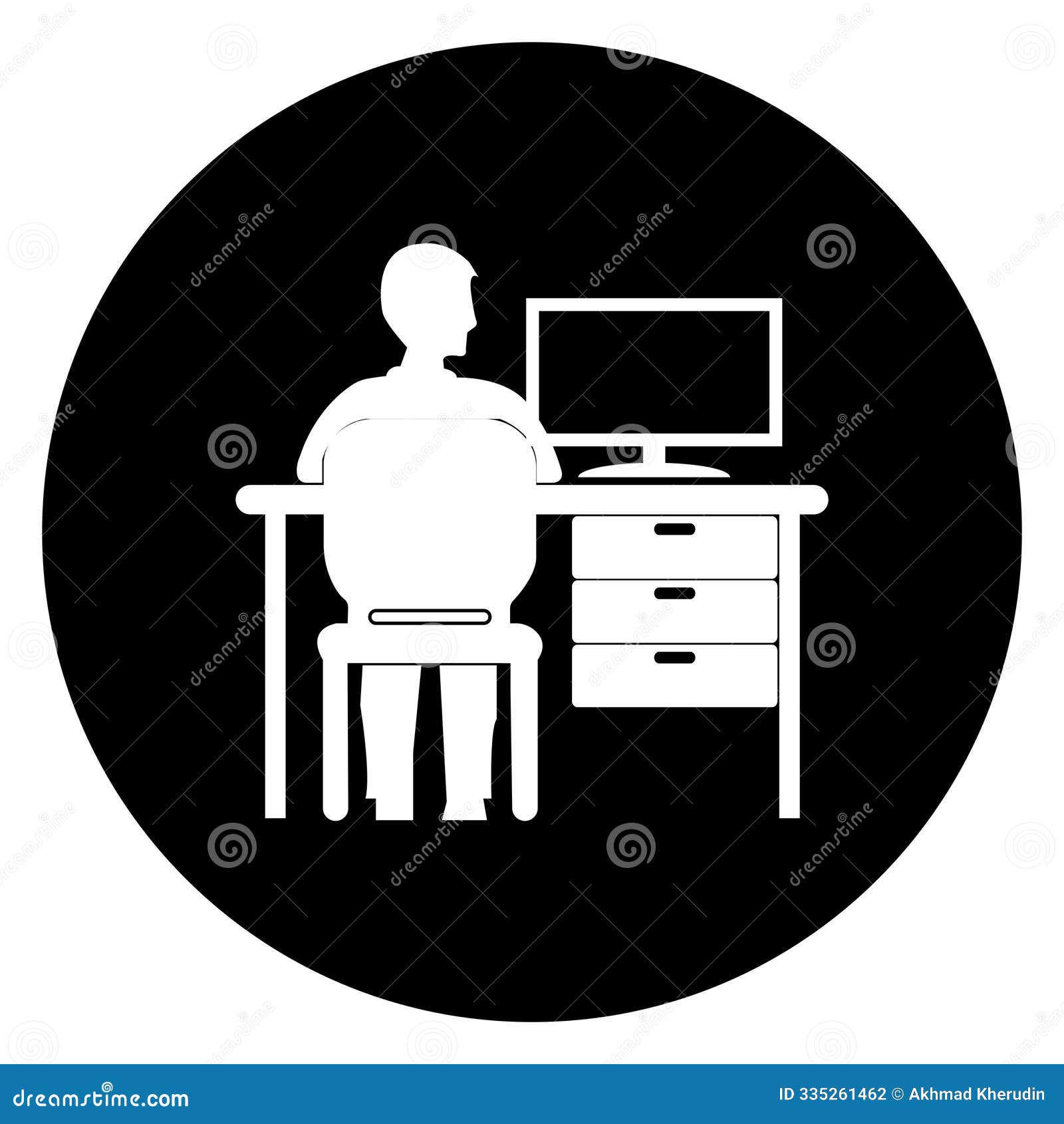 Work from Home Logo Template Stock Illustration - Illustration of logo ...