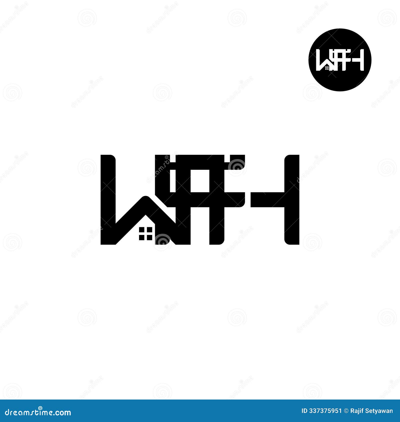 Work from Home Logo WFH Logotype Design Stock Vector - Illustration of ...