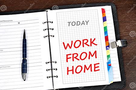 Work from home message stock image. Image of open, book - 22545043