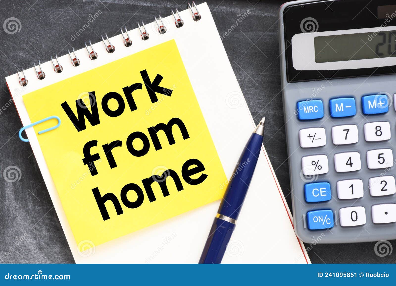 Work from Home, Message on Office Workplace at Quarantine Time Stock ...