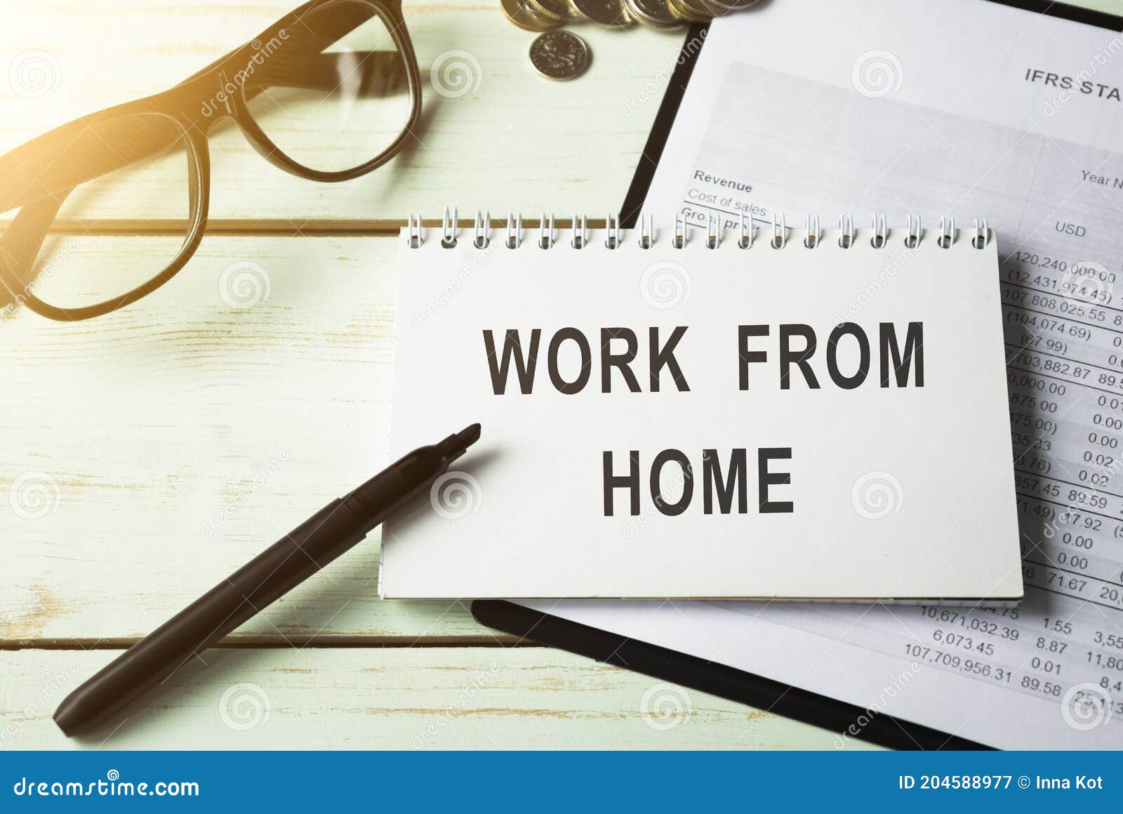 Work from Home Message on Today Stock Image - Image of information ...