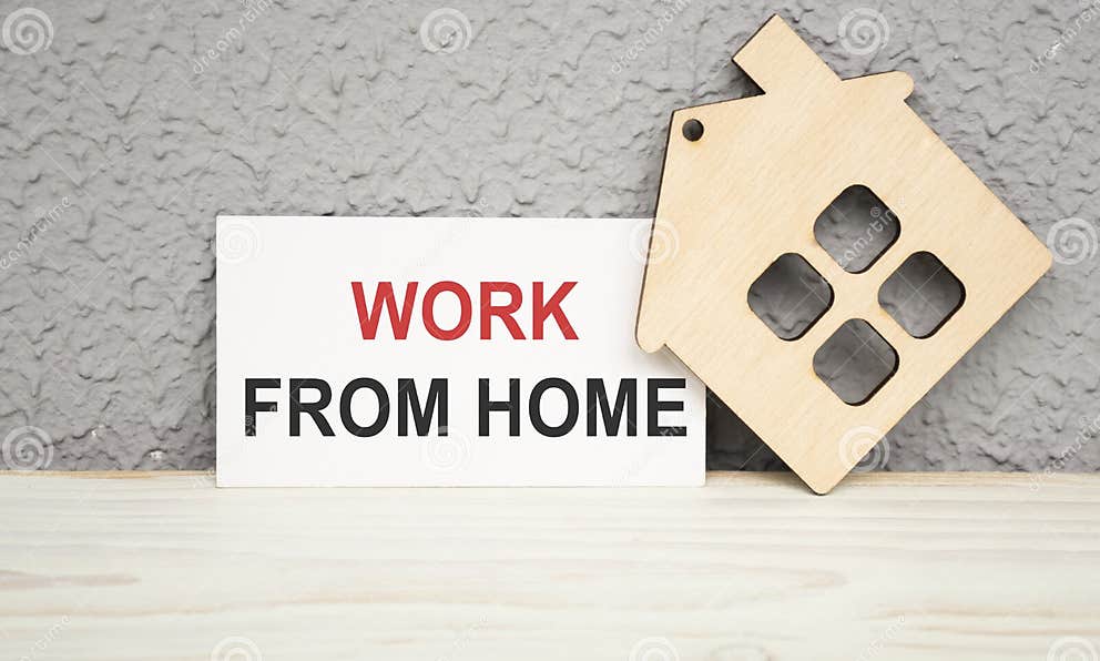 Work from Home Message on Today Stock Photo - Image of home, social ...