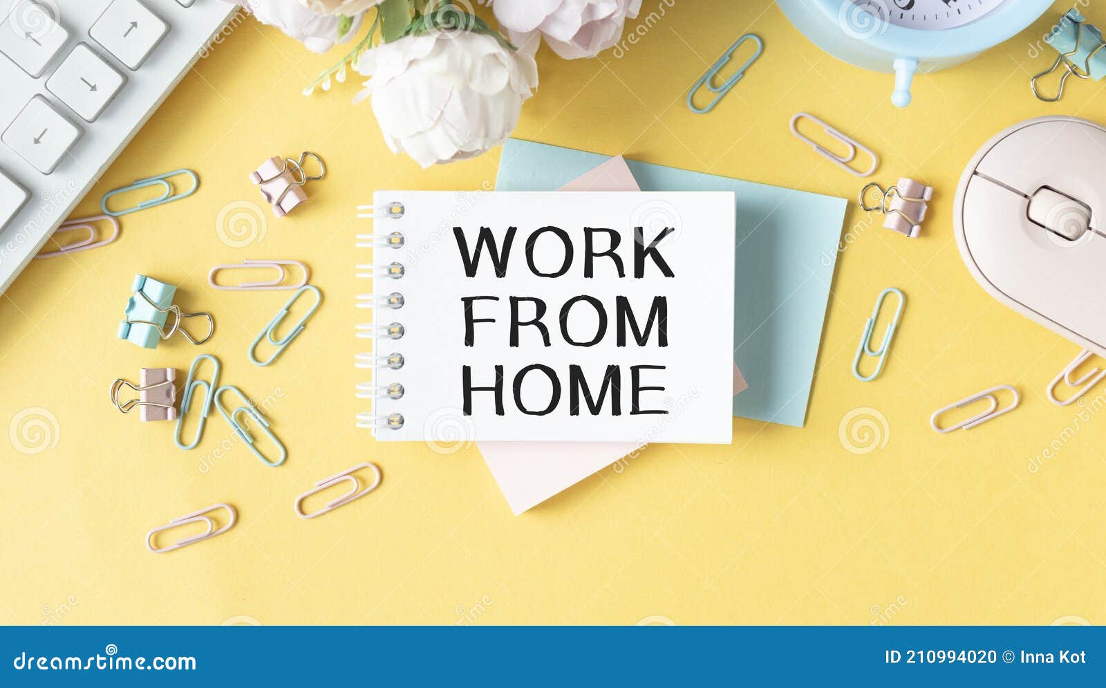 Work from Home Message on Today Stock Photo - Image of message ...