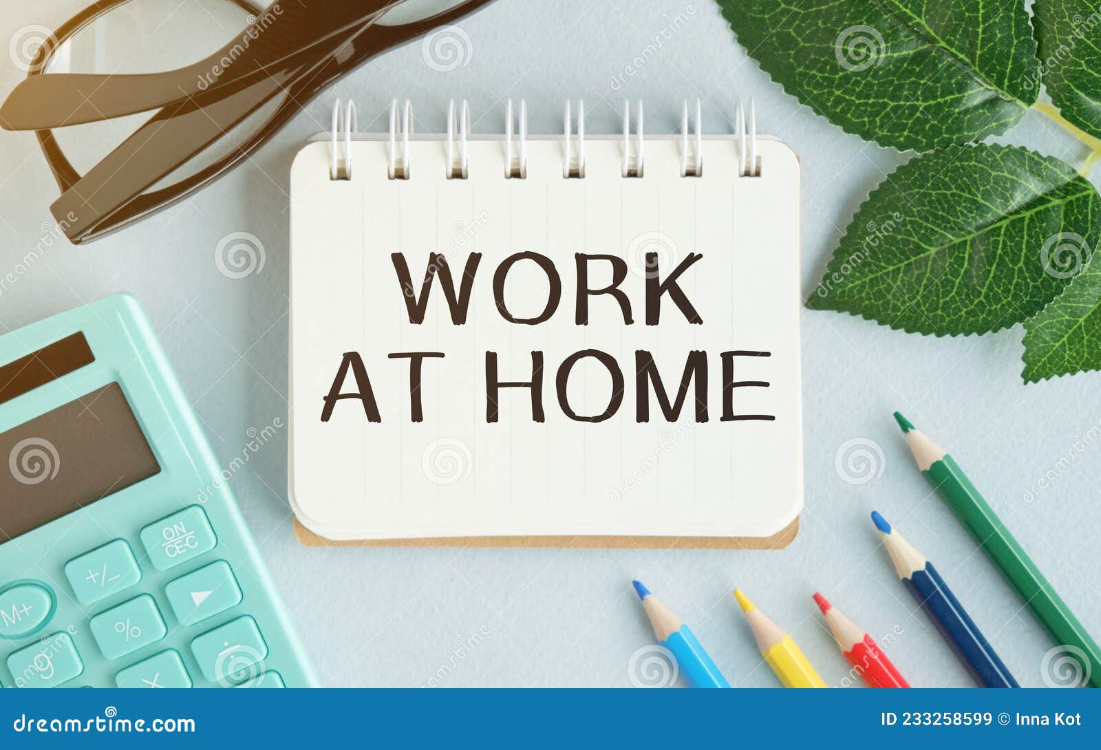 Work from Home Message on Today Stock Image - Image of occupation ...