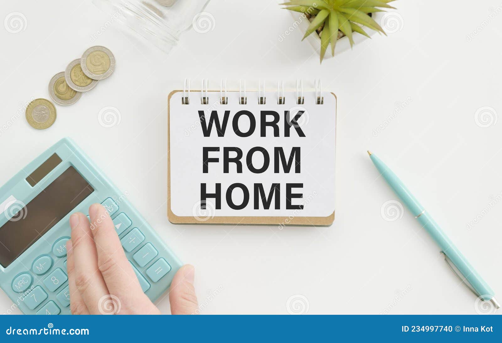 Work from Home Message on Today Stock Photo - Image of board, office ...