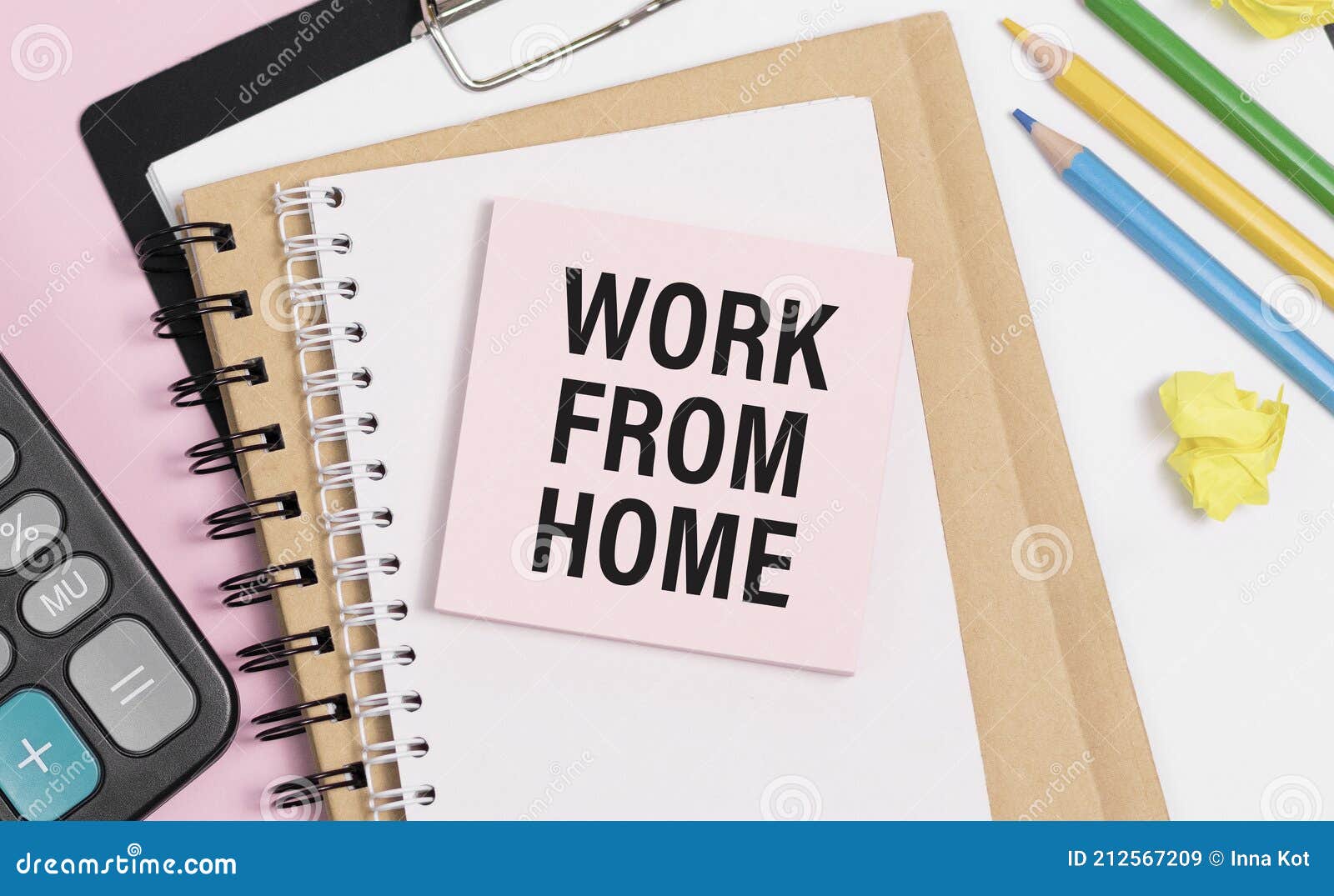 Work from Home Message on Today Stock Image - Image of today, open ...